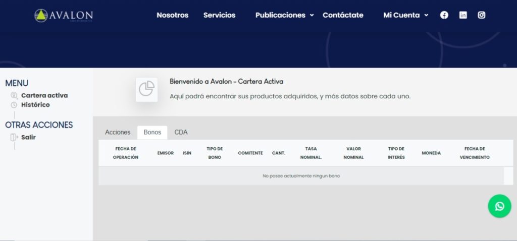 Proyecto: Avalon Casa de Bolsa - G Digital